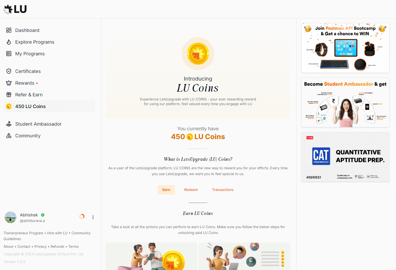 LetsUpgrade Coins - Earn, Manage & Use Them for Exciting Benefits | LetsUpgrade